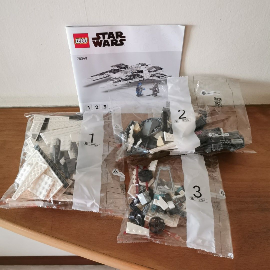 Lego Star Wars 75348 Mandalorian Fang Fighter (Build only), Hobbies ...