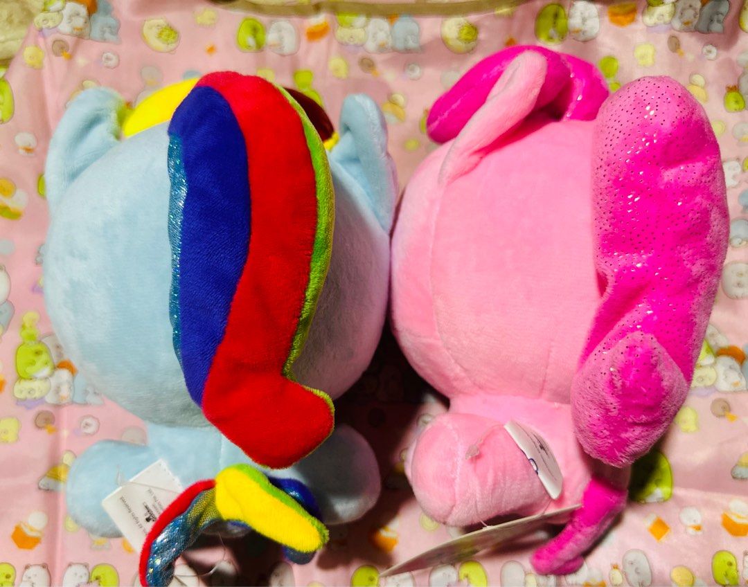 Little Pony Rainbow dash & Pinkie Pie Soft Toy, Hobbies & Toys, Toys ...