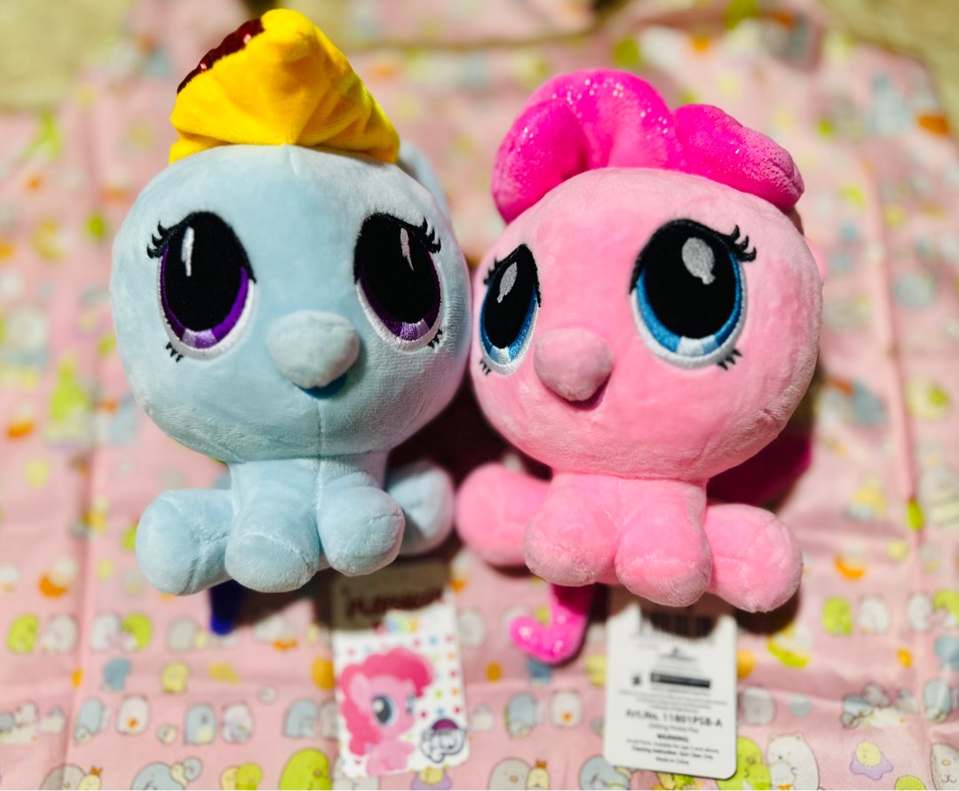 Little Pony Rainbow dash & Pinkie Pie Soft Toy, Hobbies & Toys, Toys ...