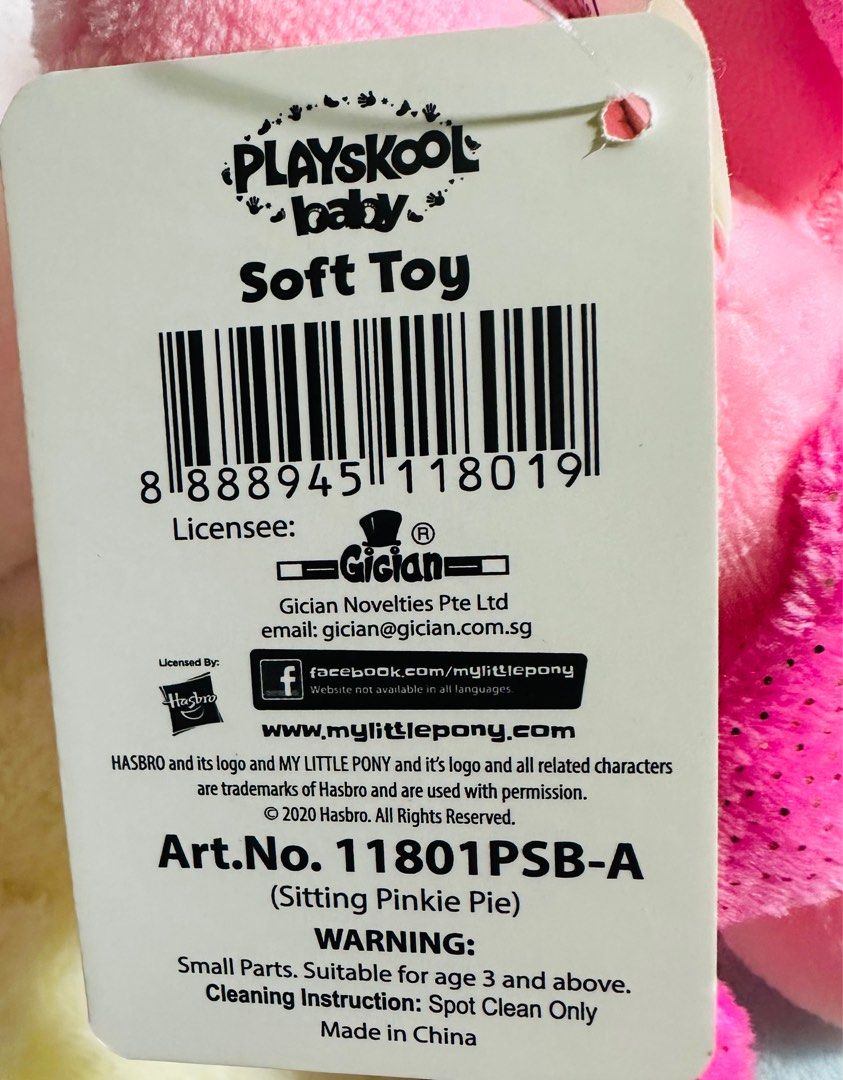 Little Pony Rainbow dash & Pinkie Pie Soft Toy, Hobbies & Toys, Toys ...