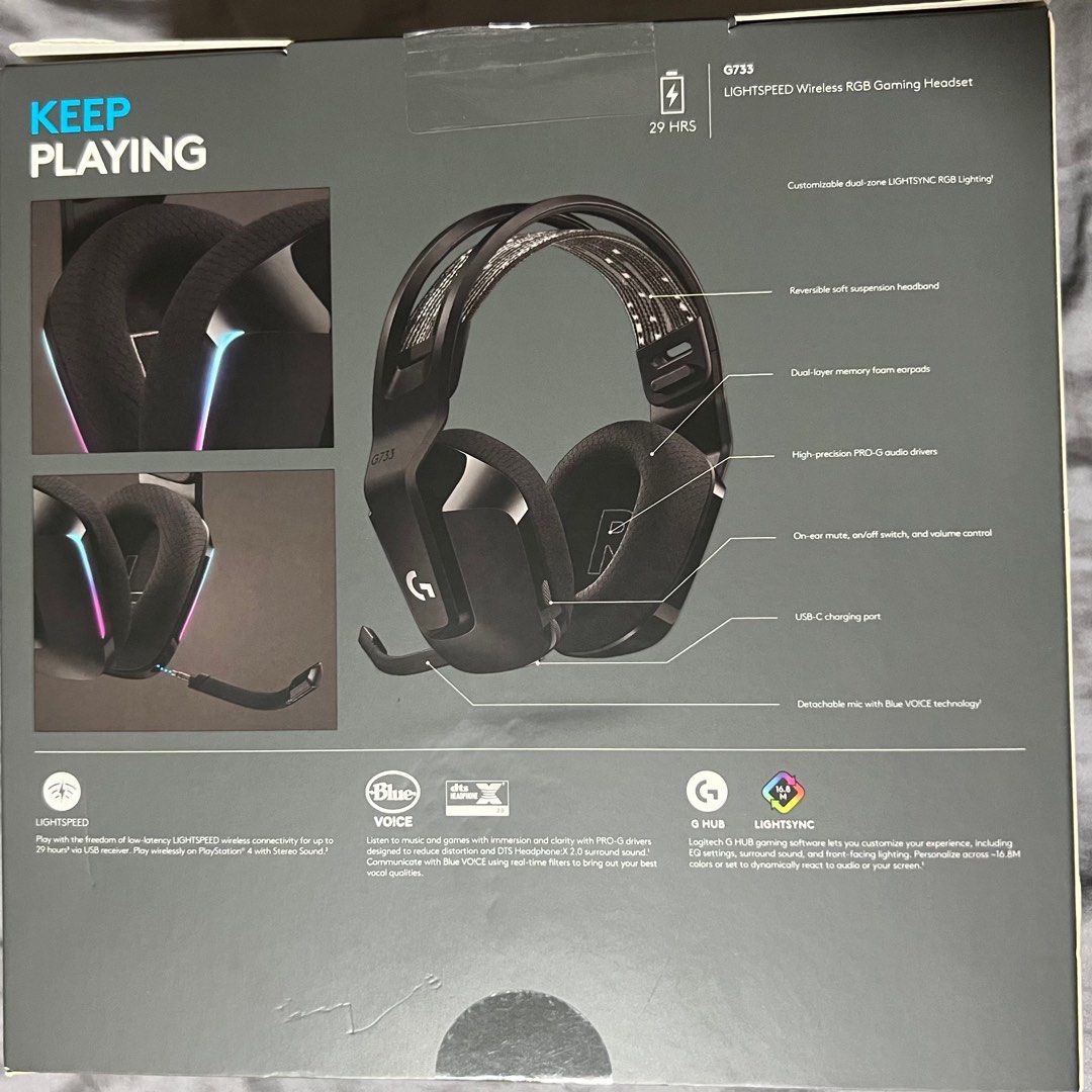 Logitech G733 Gaming Headset, Audio, Headphones & Headsets on Carousell