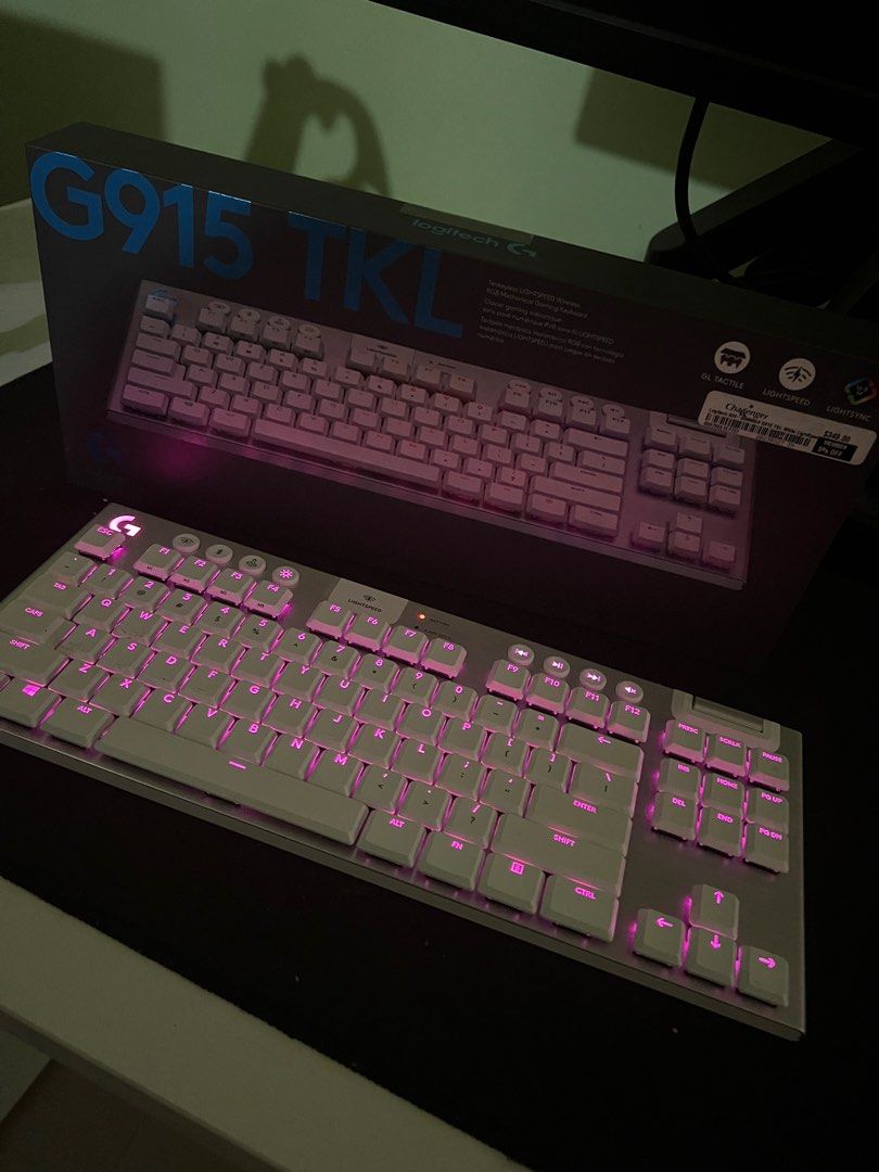Logitech G915 TKL Tenkeyless LIGHTSPEED Wireless RGB Mechanical Gaming ...