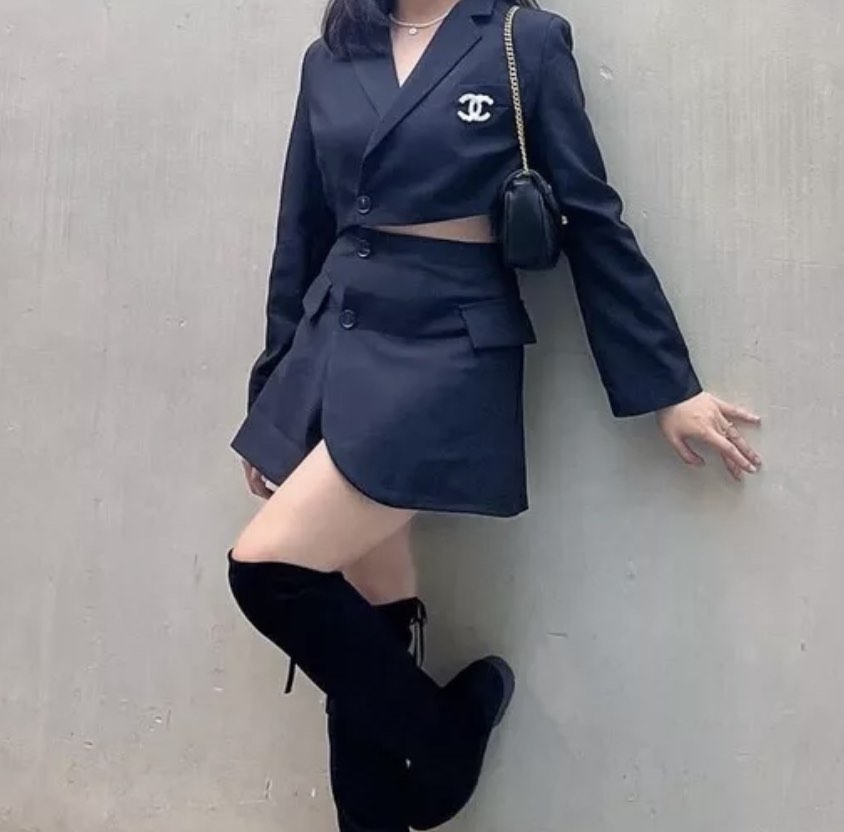 LORIA Olivia Set Crop Blazer and Skirt Coordinates, Women's Fashion ...