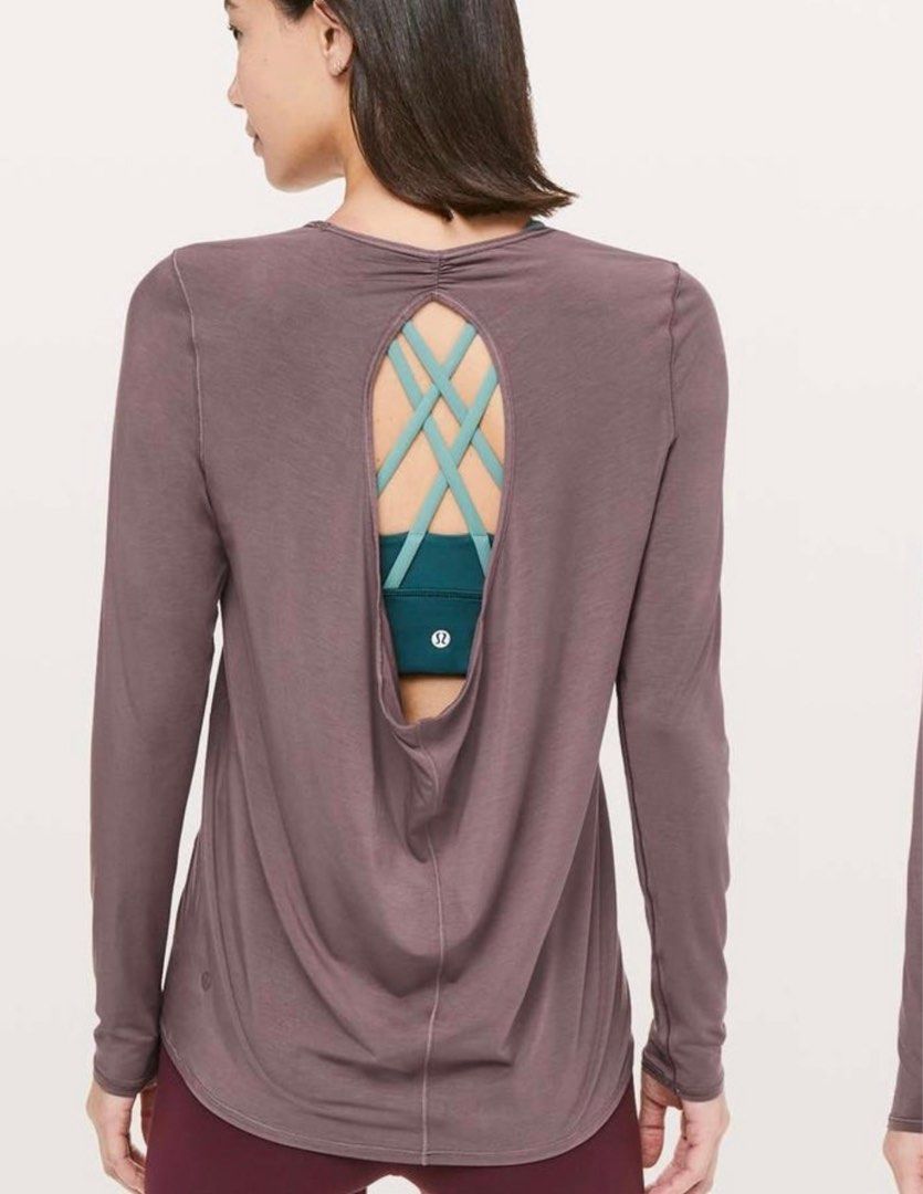Lululemon keyhole open back shirt, Women's Fashion, Activewear on Carousell