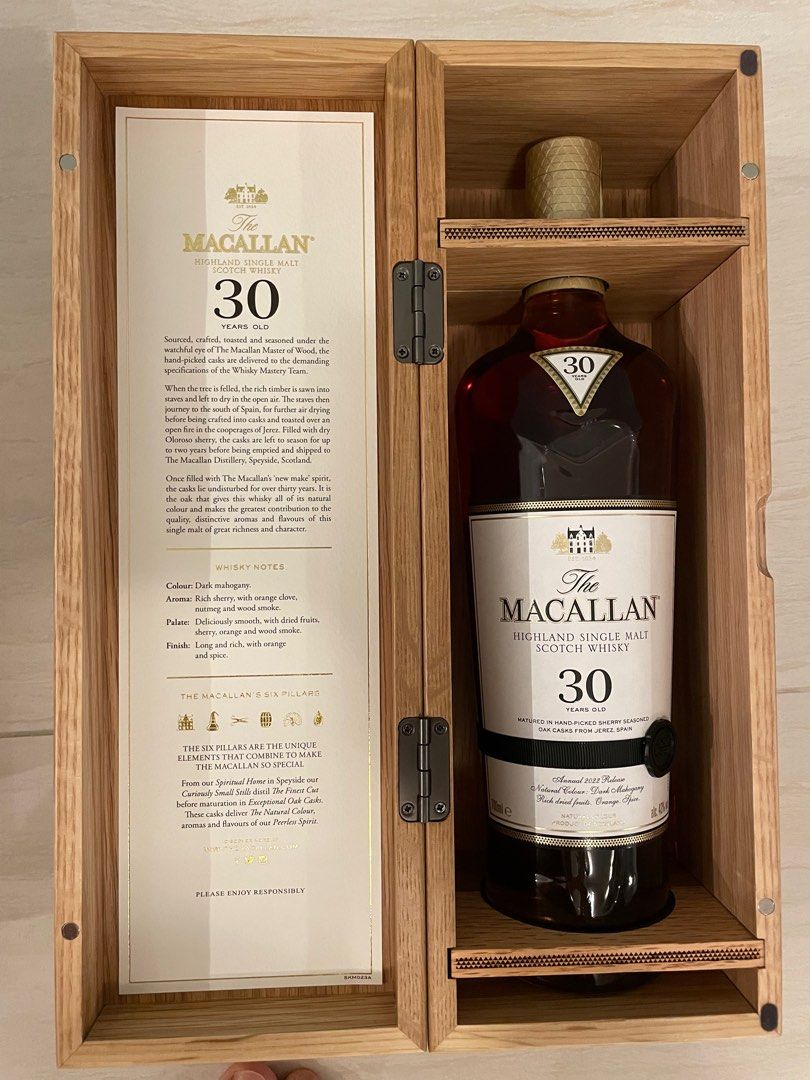 Macallan 30 years Sherry oak full set, Food & Drinks, Alcoholic Beverages on Carousell