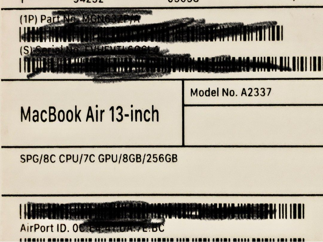 MacBook Air 13” M1 A2337 Space Gray 8c CPU/7c GPU/ 8GB / 256GB ...