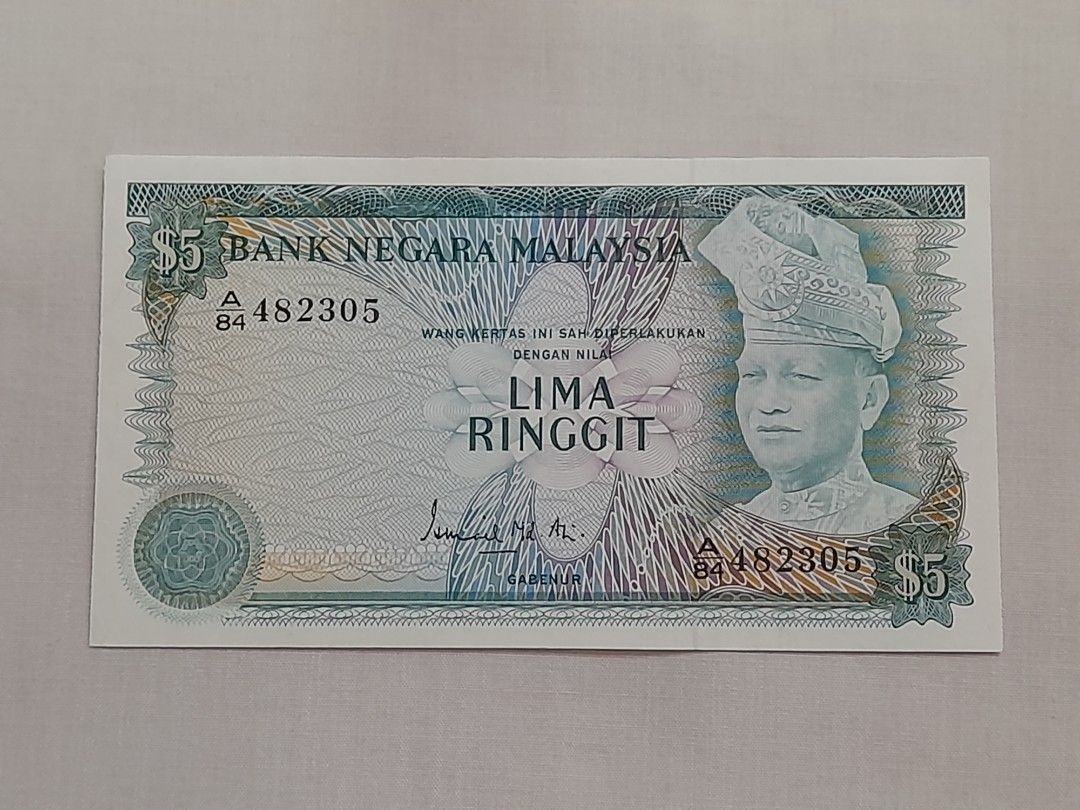 Malaysia 3rd Series $5 Banknote 1976-1981, Hobbies & Toys, Memorabilia ...