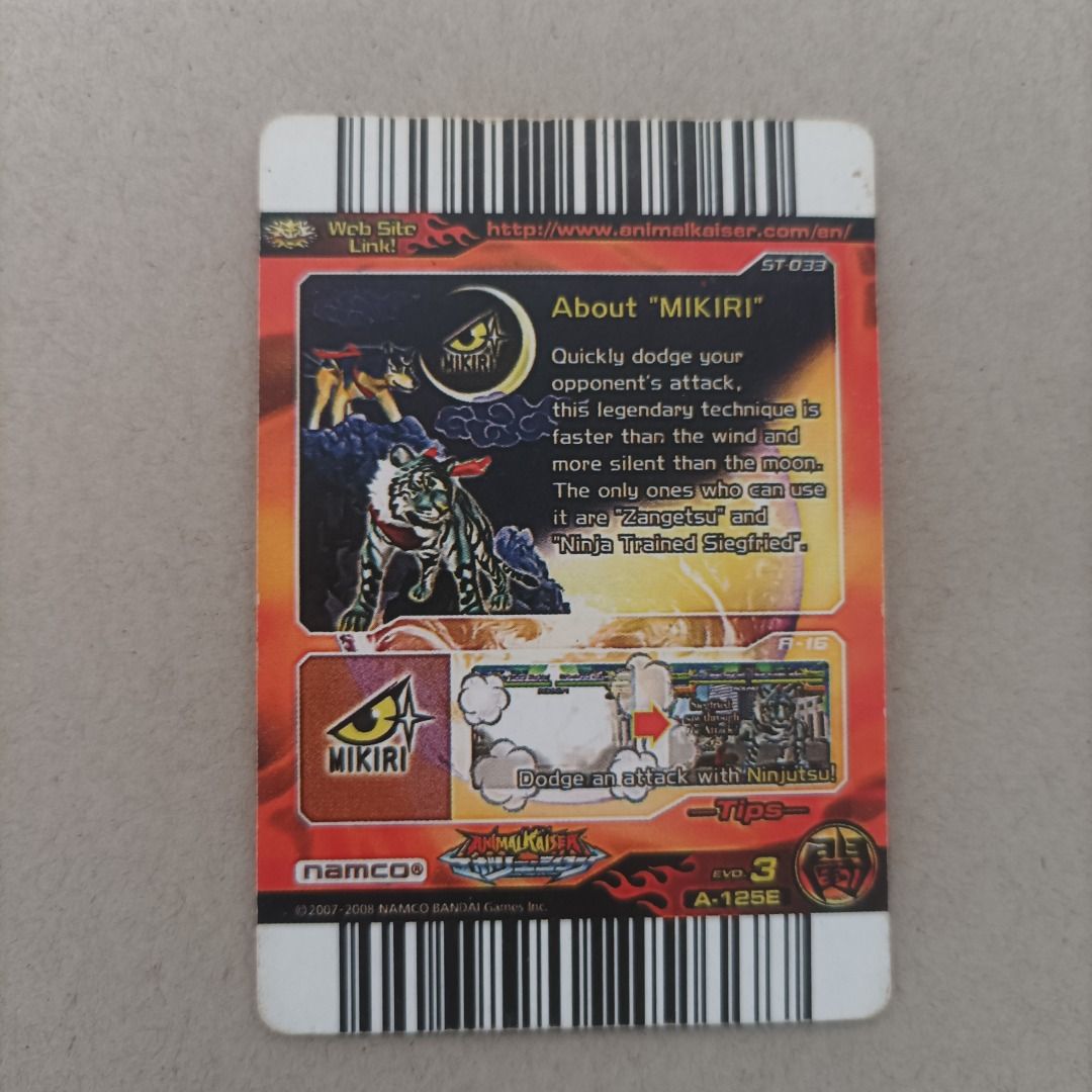 Namco Bandai Games Inc - Kartu Animal Kaiser Ninja Trained Siegfried, Toys & Collectibles ...