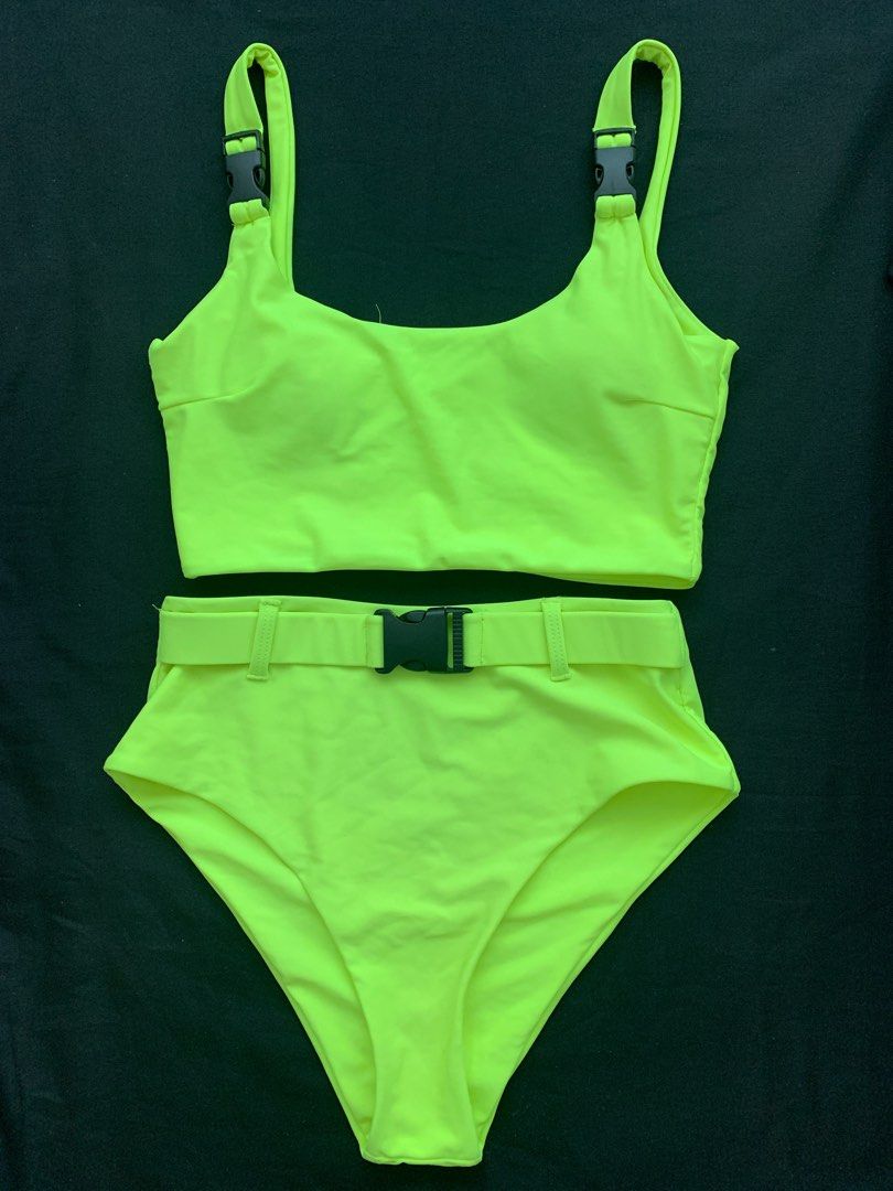 Neon Bikini Set, Women's Fashion, Swimwear, Bikinis & Swimsuits on ...