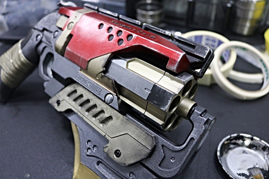 Nerf Hammershot Paintjob + Mod, Hobbies & Toys, Toys & Games on Carousell