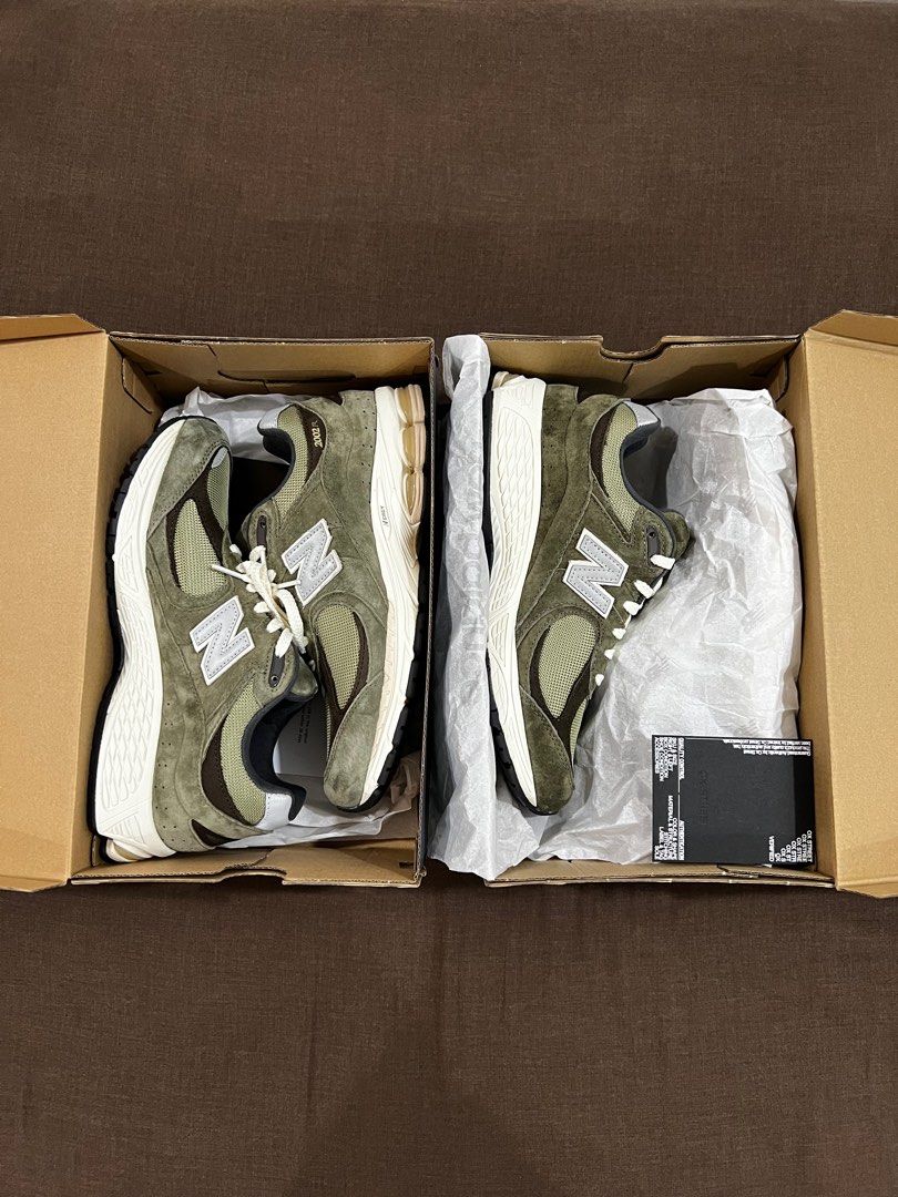 New Balance 2002R Olive Green Suede Pack, Men's Fashion, Footwear ...