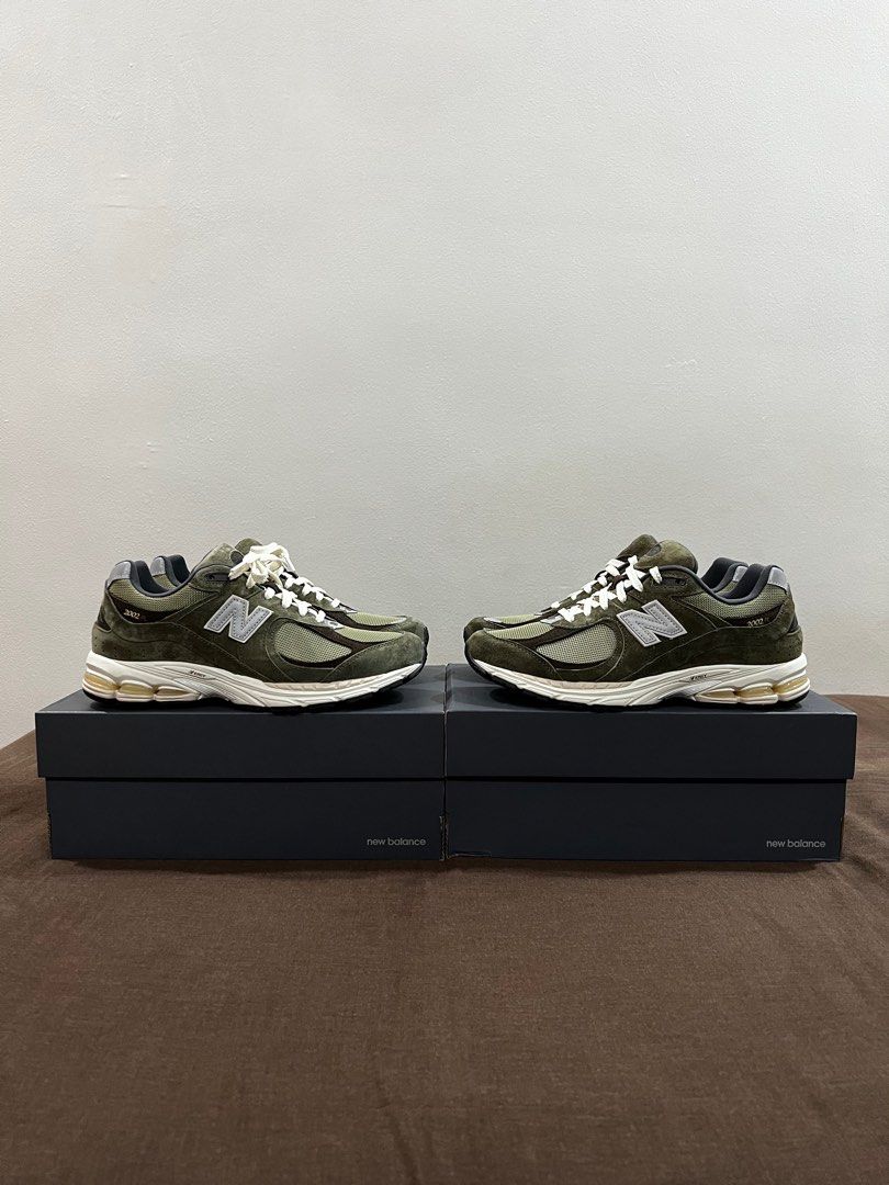 New Balance 2002R Olive Green Suede Pack, Men's Fashion, Footwear ...