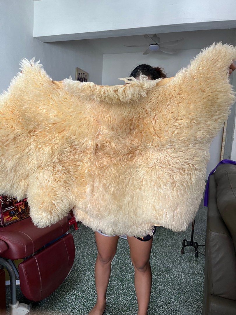 New Zealand sheep fur , 6 feet length and 4 feet wide, Furniture & Home ...