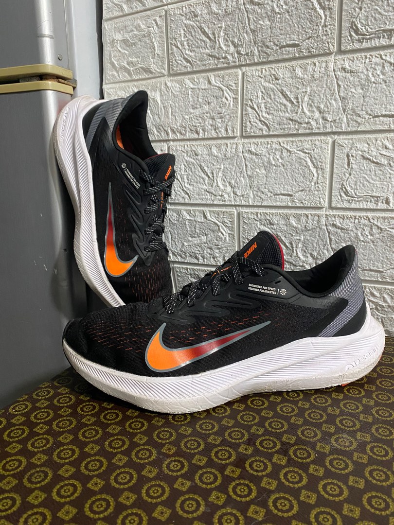 Nike Air Zoom Winflo 7 Black Total Orange on Carousell
