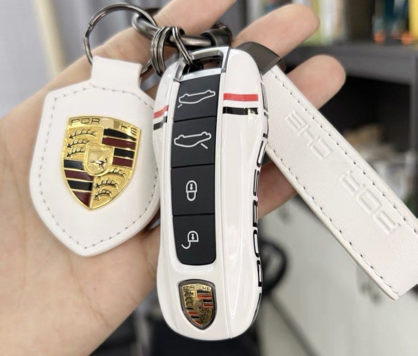 HIGH QUALITY PORSCHE CAR KEY CASE KEY FOB KEY HOLDER FOR PORSCHE ...