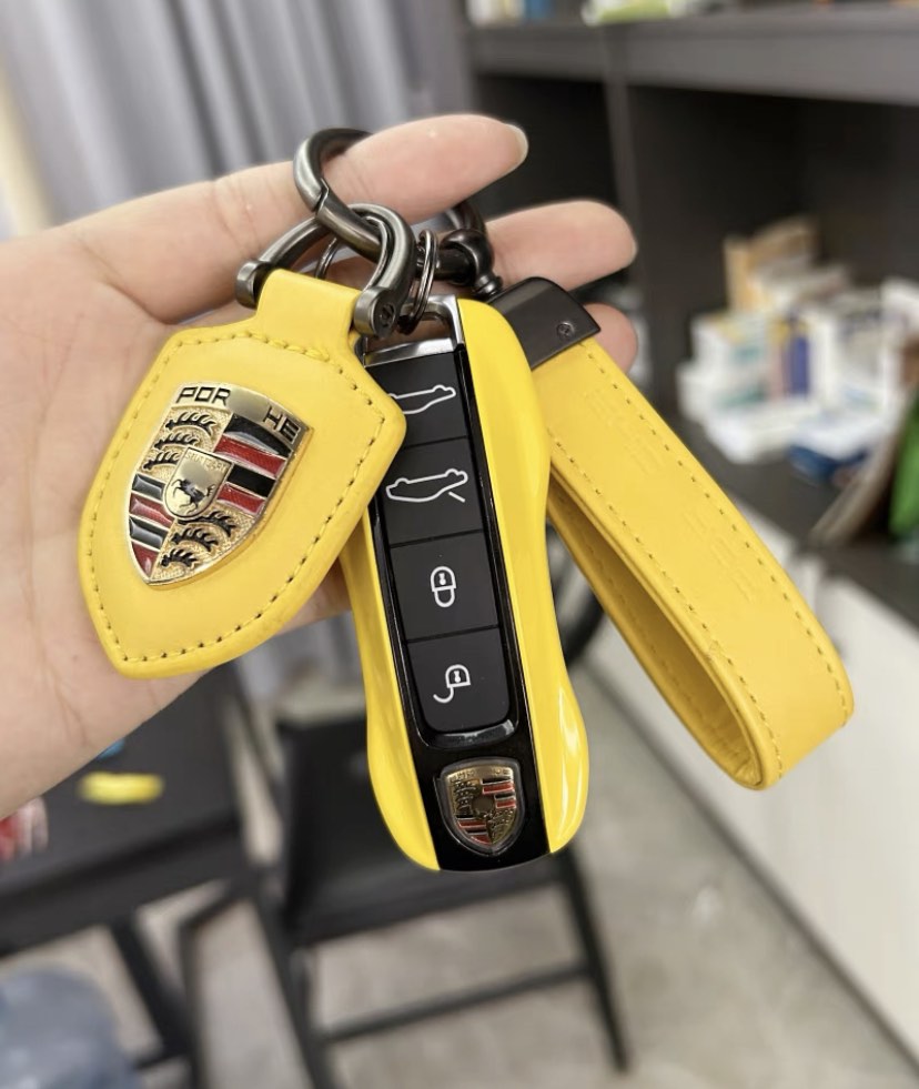 HIGH QUALITY PORSCHE CAR KEY CASE KEY FOB KEY HOLDER FOR PORSCHE ...