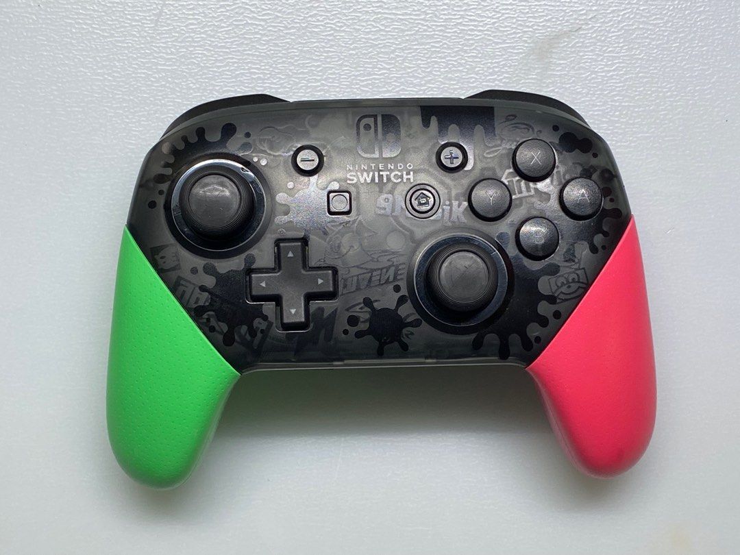 Nintendo Switch Pro Controller (ProCon) Splatoon 2 edition, Video ...