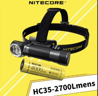 Nitecore HC35 2700 lumens headlamp, Sports Equipment, Hiking & Camping ...