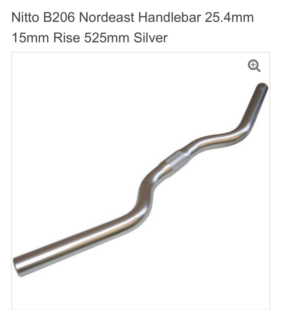 Nitto B206 Nordeast Handlebar, Sports Equipment, Bicycles & Parts ...
