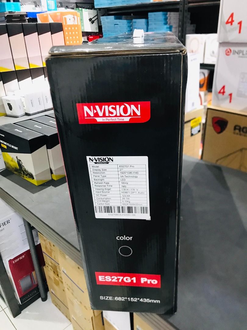 Nvision 27" LED Monitor 180Hz Gaming Monitor FHD AMD Freesync ES27G1PRO ...