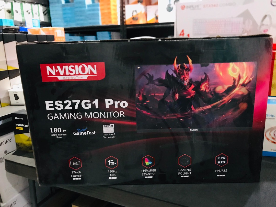 Nvision 27" LED Monitor 180Hz Gaming Monitor FHD AMD Freesync ES27G1PRO ...