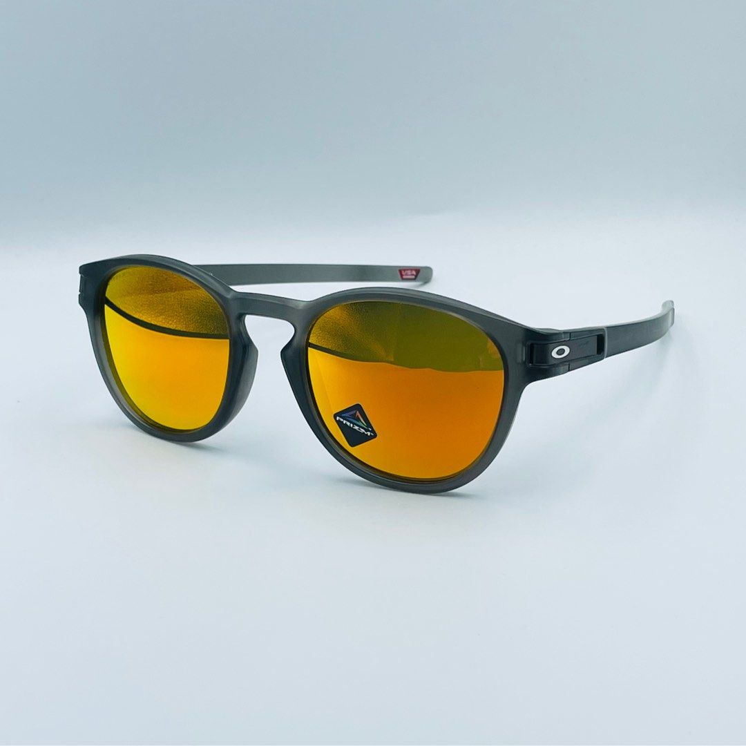 Oakley Latch (A) Matte Grey Smoke w/ Prizm Ruby Polarized, Men's ...
