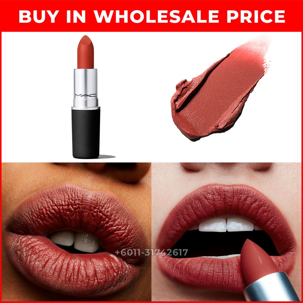 [ORIGINAL] MAC POWDER KISS LIPSTICK (916-Devoted To Chili), Beauty ...