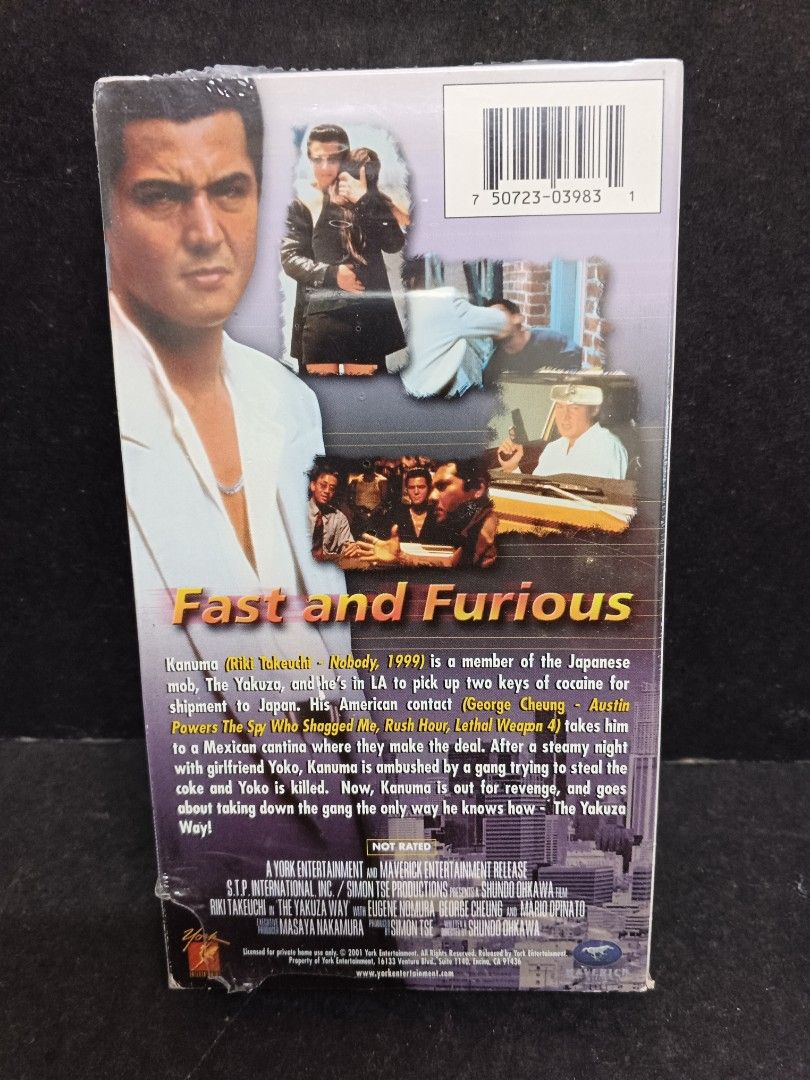 Original VHS Tapes: The Yakuza Way...George Cheung, Riki Takeuchi ...