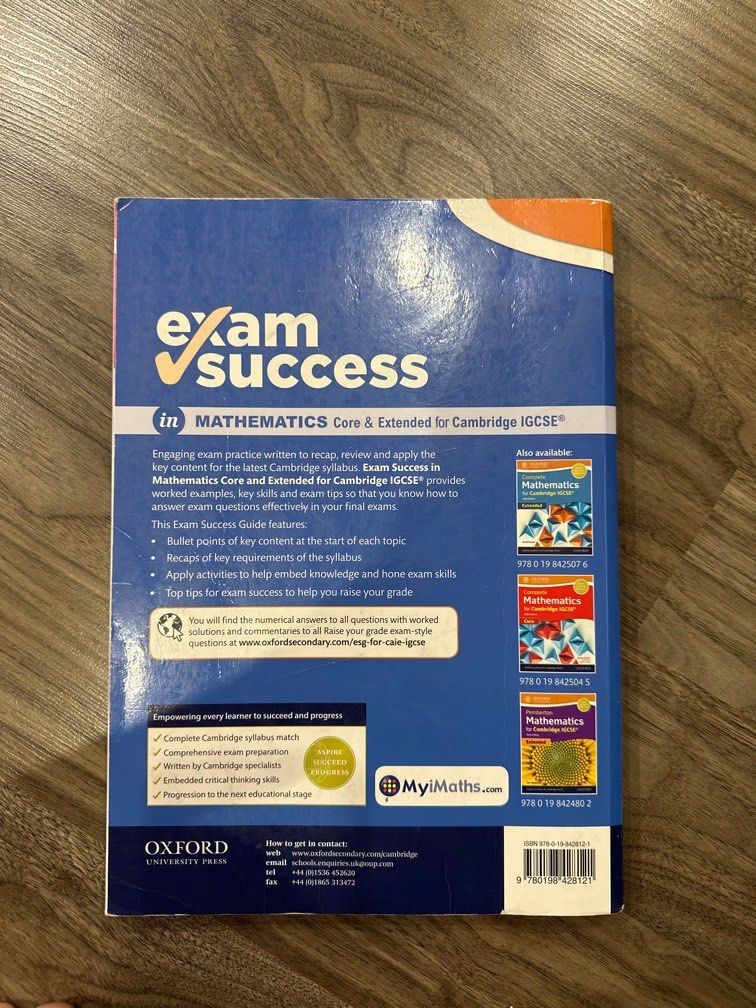 Oxford Exam Success Mathematics Coursebook core & extended for ...