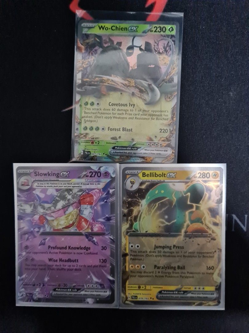 Paldea Evolved EX cards- Slowking /Bellibolt/Wo-chien, Hobbies & Toys ...