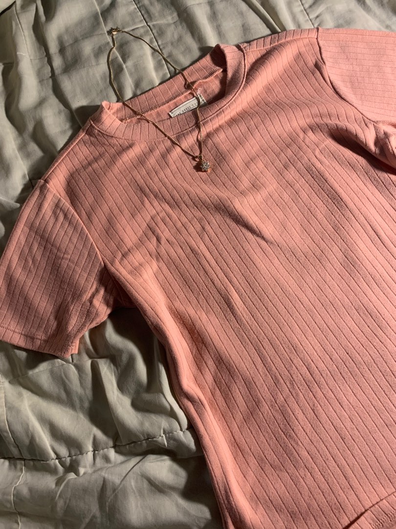Penshoppe Basics Ribbed Knit Top on Carousell