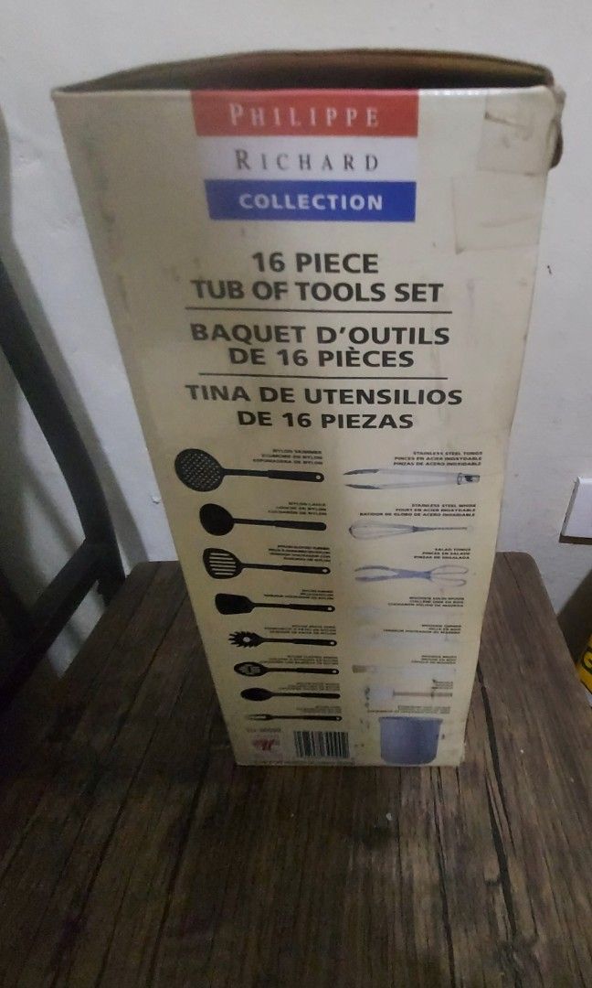 Philippe Richard 16 piece Tub of Tools Set, Furniture & Home Living ...