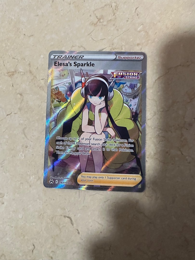 Pokemon Elesa's Sparkle Trainer Card (crown zenith), Hobbies & Toys ...