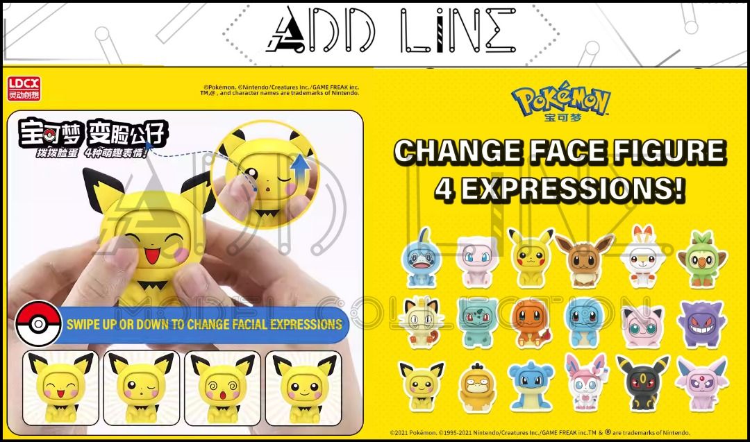Pokemon Face Change Figure Mini Toy, Hobbies & Toys, Toys & Games on ...