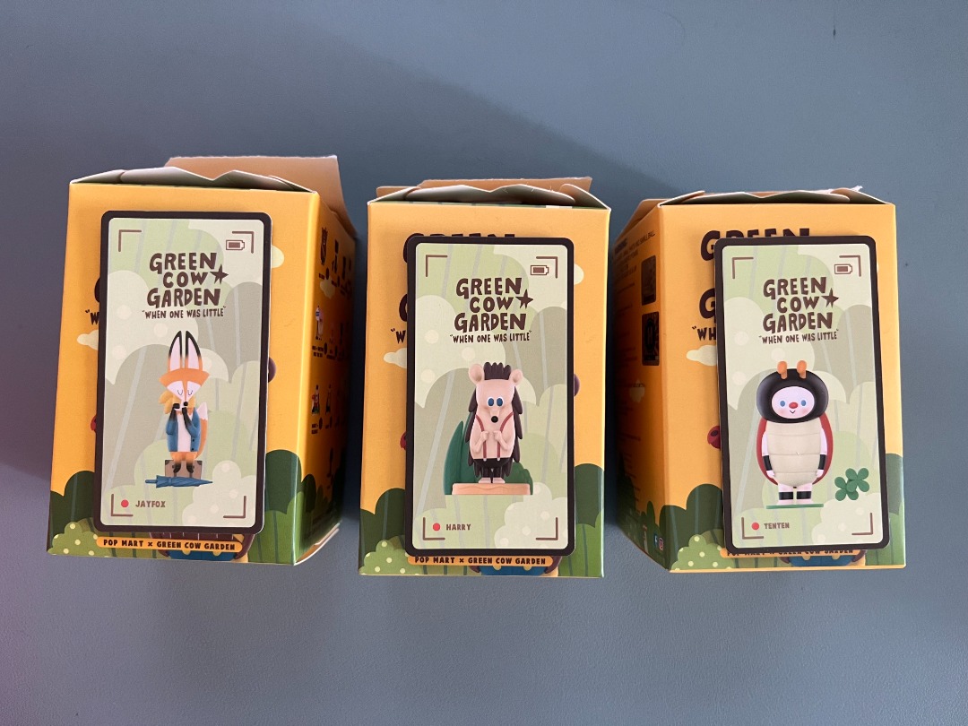 Popmart Blind box Green Cow Garden Jayfox / Harry / TenTen, Hobbies ...