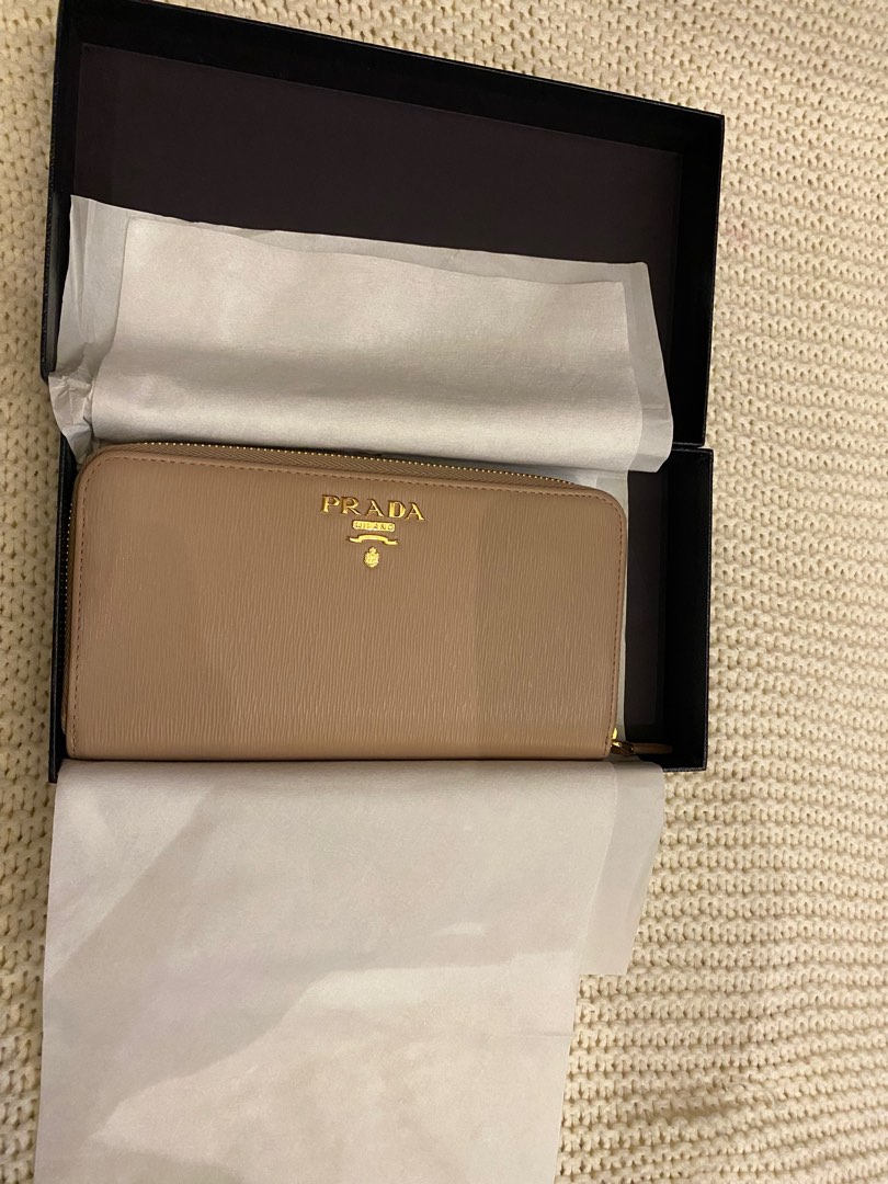 PRADA bi-fold long purse, Luxury, Bags & Wallets on Carousell