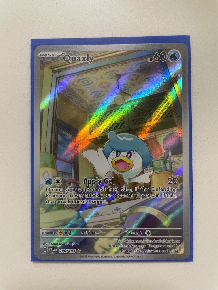 Quaxly Illustration Rare (Paldea Evolved), Hobbies & Toys, Toys & Games ...