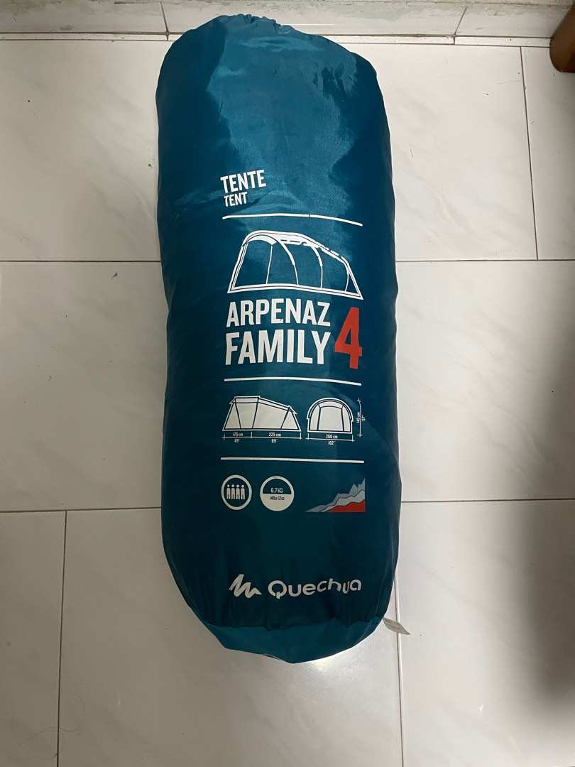 Quechua tent - Family 4, Sports Equipment, Hiking & Camping on Carousell