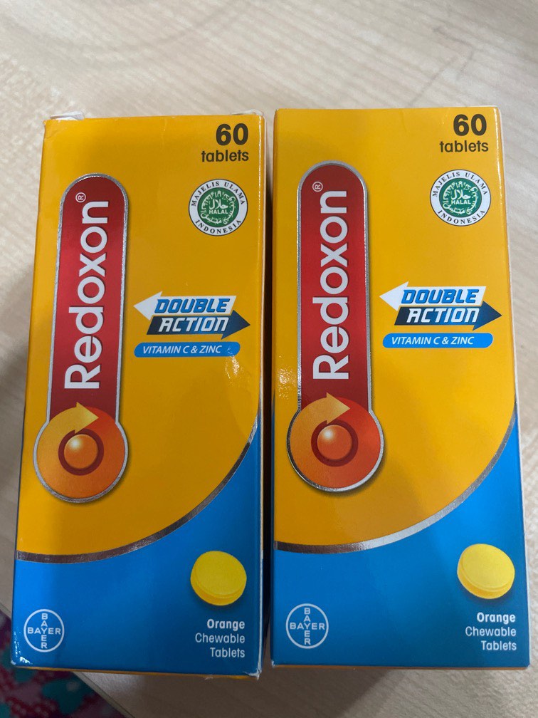 Redoxon Vitamin C- chewable tablets, Health & Nutrition, Health ...