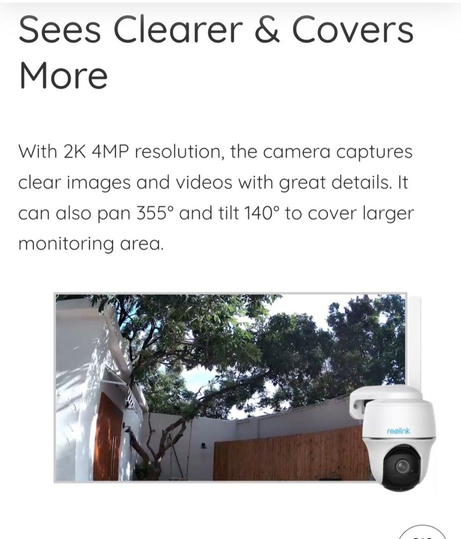 Reolink Go PT Plus 2K 4MP Wireless 4G PT Camera, with Smart Detection ...