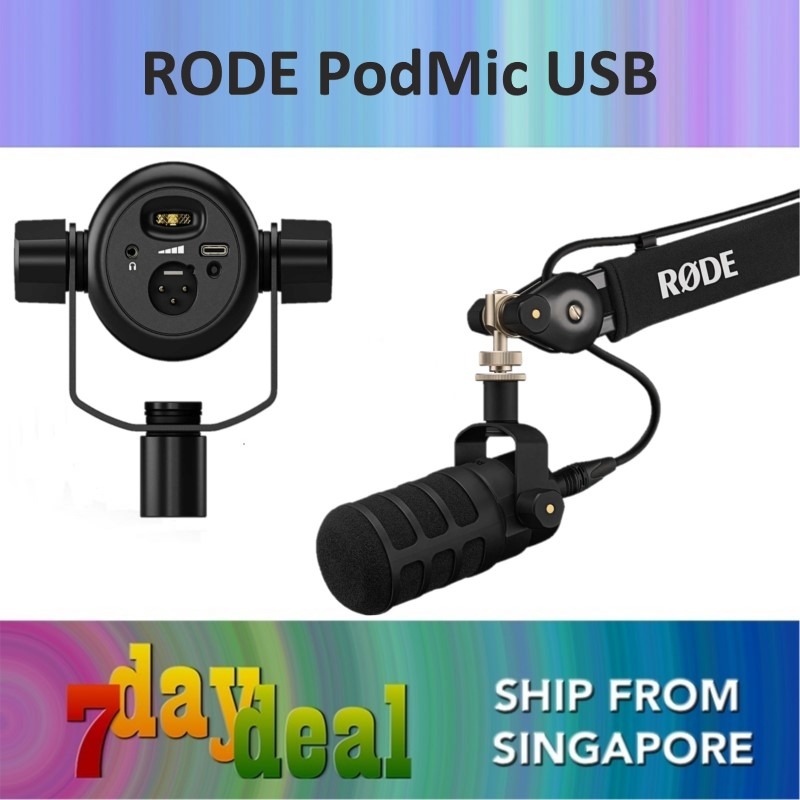 Rode PodMic USB / XLR Versatile Dynamic Broadcast Microphone, Audio ...