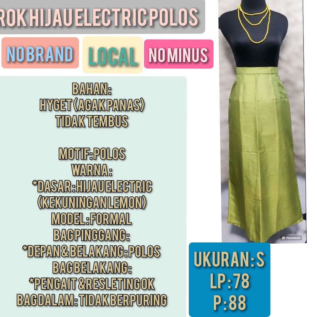 Rok Hijau polos / long skirt / rok Panjang / rok formal / rok kuliah ...