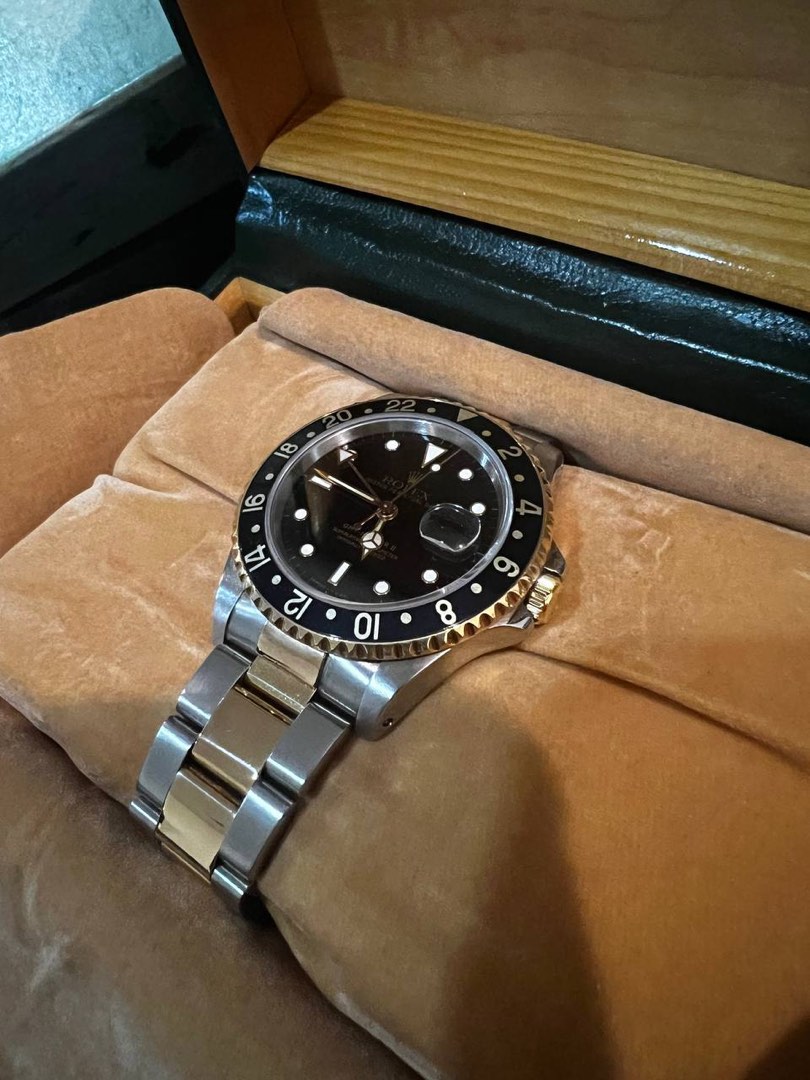 Rolex GMT Master II half- gold 16713, Luxury, Watches on Carousell