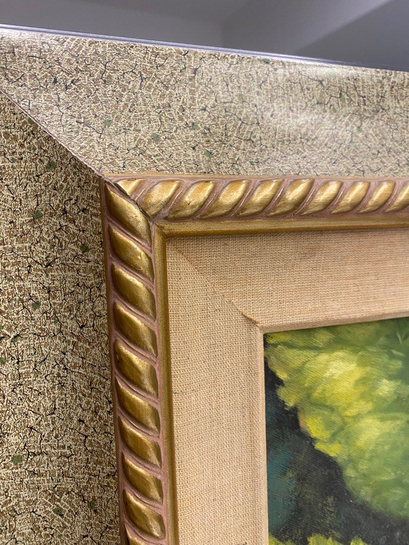 Rose painting with customised frame, Furniture & Home Living, Home ...