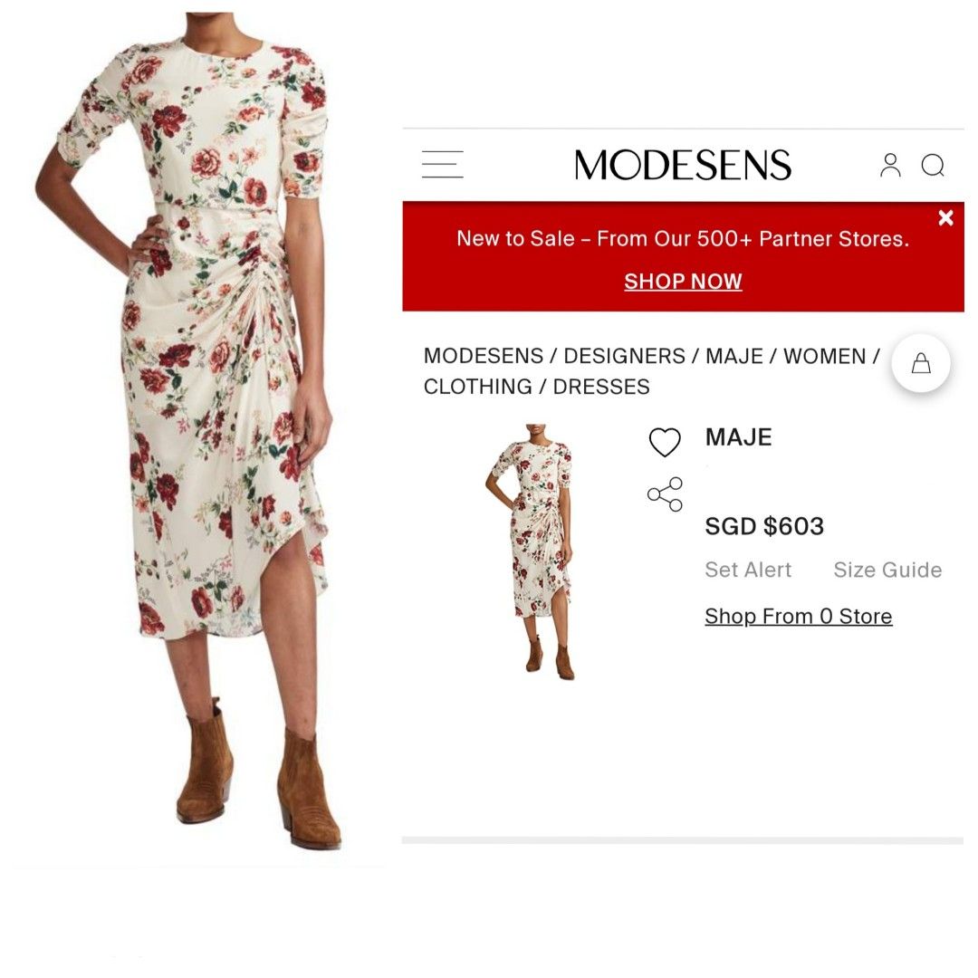 RTP$603 BNWT Maje Dress, Luxury, Apparel on Carousell