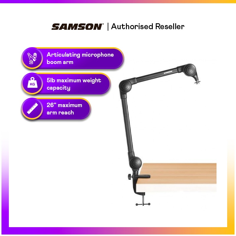 Samson MBA26 Microphone Boom Arm Stand, Audio, Microphones on Carousell
