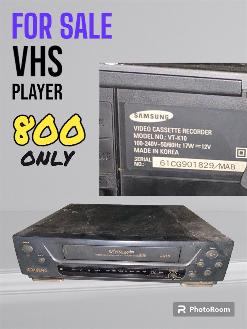 SAMSUNG VHS PLAYER, TV & Home Appliances, TV & Entertainment, Media ...