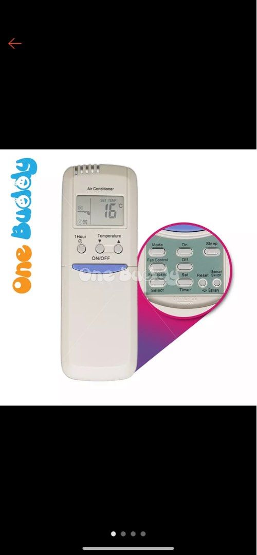 SANYO Aircon Remote Control RCS-7SIE Replacement, TV & Home Appliances ...