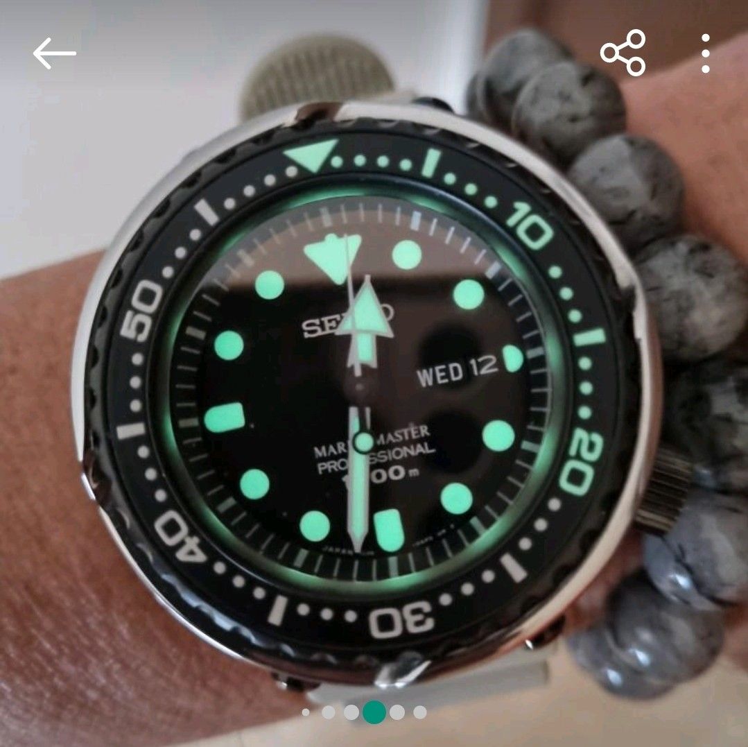 Seiko Marine master(Tuna Platinum) - SBBN029, Men's Fashion, Watches ...