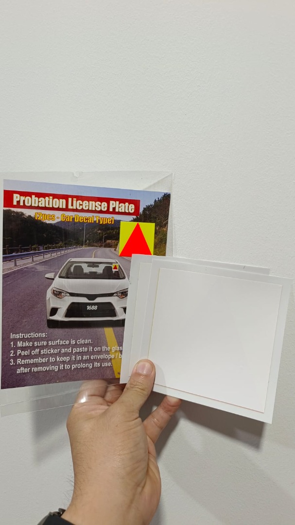 [SG SELLER] P Plate, Probation Plate Windscreen Triangle Sticker, Car ...